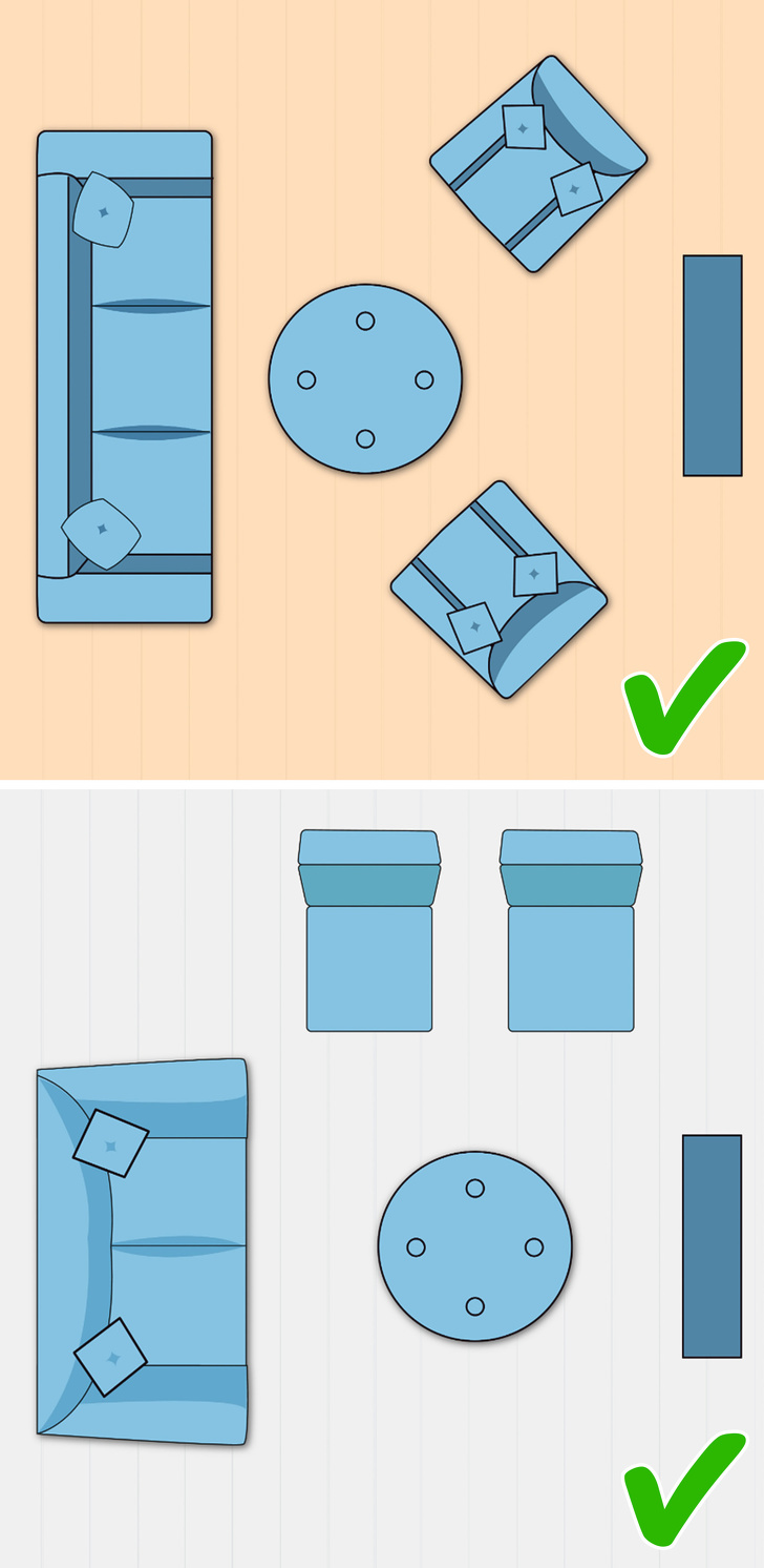 10 Διαρρυθμίσεις Επίπλων για να Αξιοποιήσετε στο Έπακρο το Μικρό Σαλόνι σας