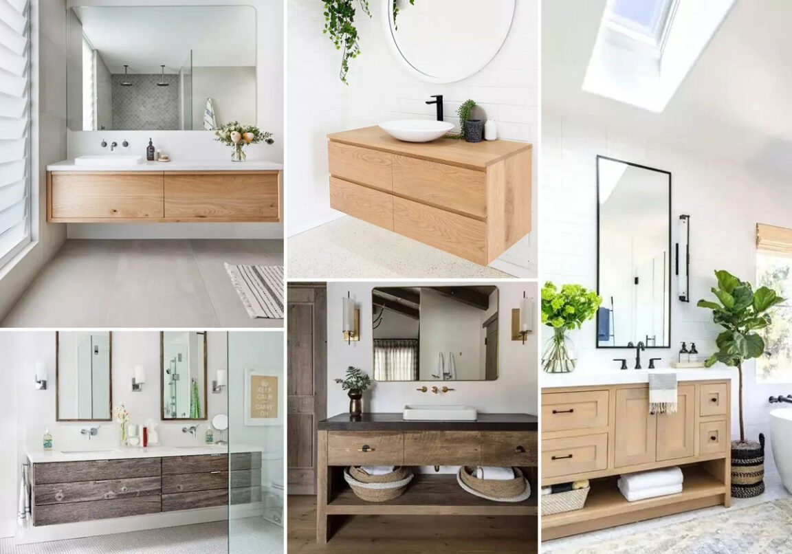 50 Ιδέες για Ξύλινα Έπιπλα Νιπτήρα