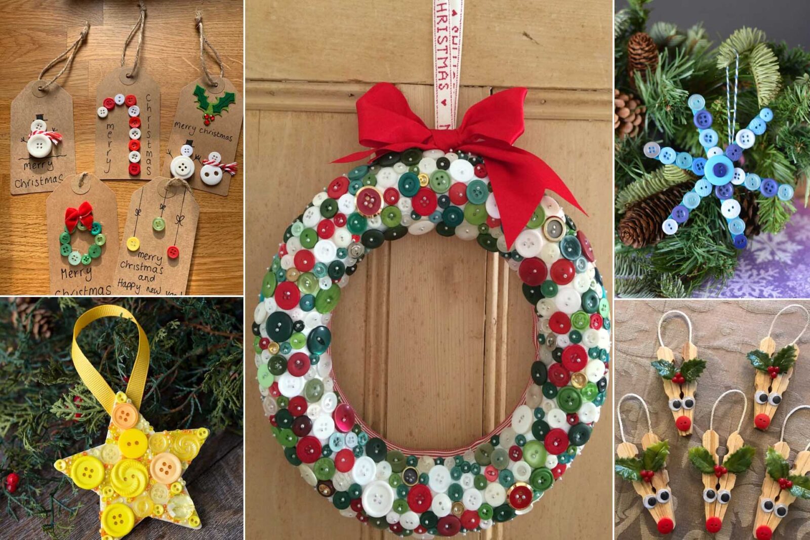 18 Εύκολες DIY Χριστουγεννιάτικες Κατασκευές με Κουμπιά για να φτιάξεις ...
